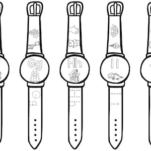 26 Printable Alphabet Watches. Preschool-kdg Phonics. - Etsy