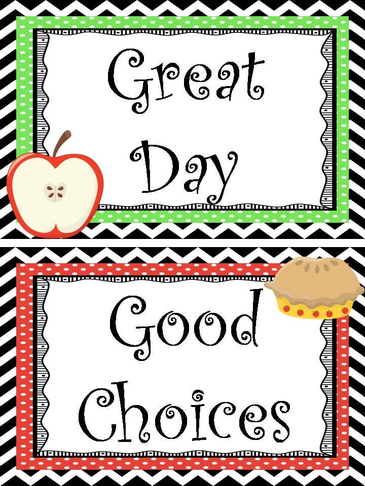 8 Printable Apple Theme Behavior Clip Chart Cards. Classroom Behavior ...