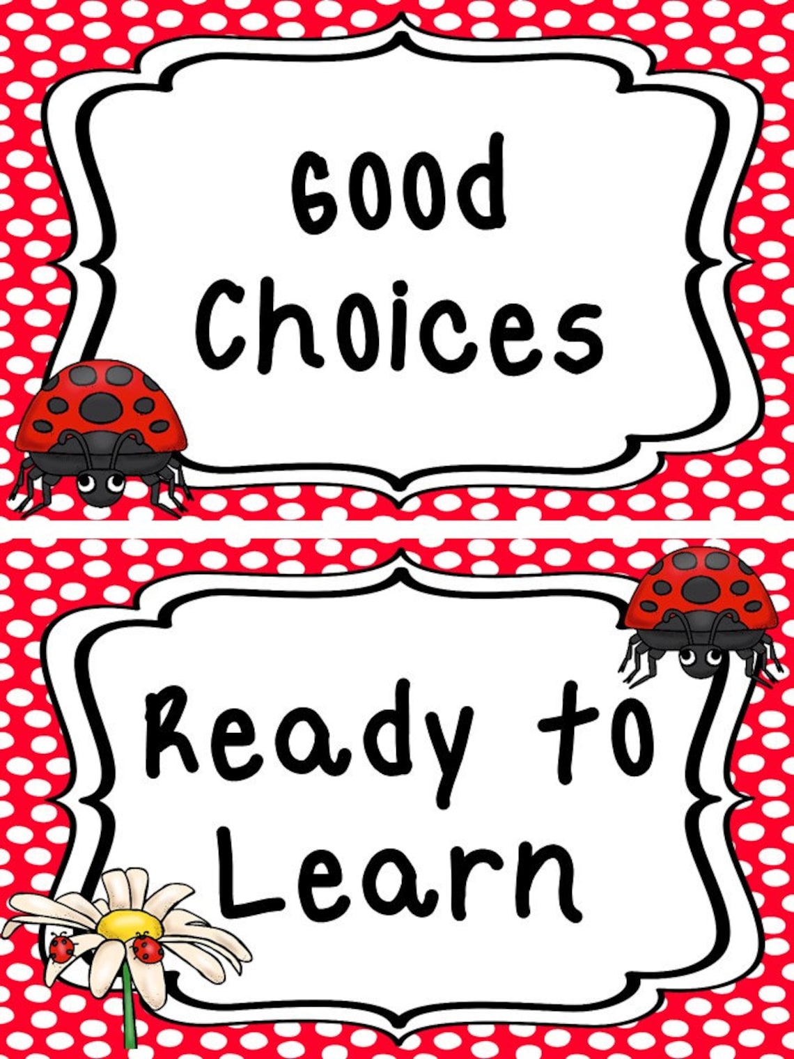 7 Printable Ladybugs Theme Preschool Behavior Clip Chart - Etsy