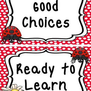 7 Printable Ladybugs Theme Preschool Behavior Clip Chart Cards. Daycare ...