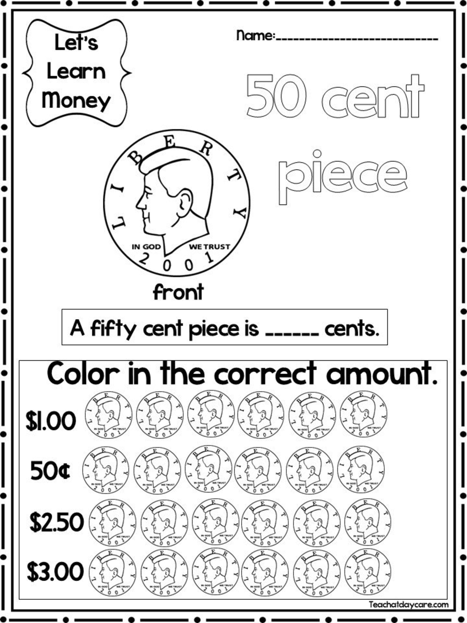 12 Printable Let's Learn Money Worksheets. Kdg.2nd Grade Math. - Etsy