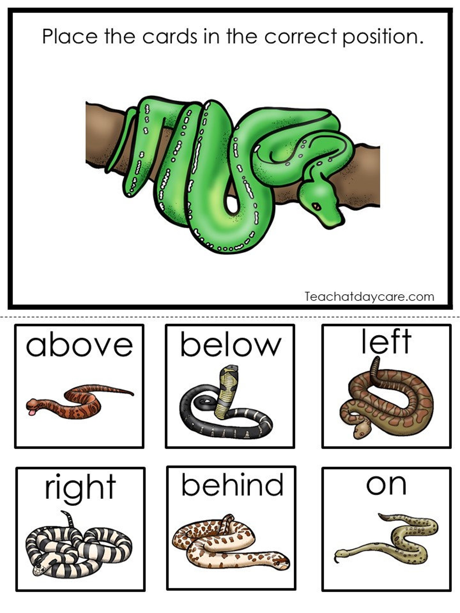 30 Snakes Printable Preschool Educational Games Download. - Etsy