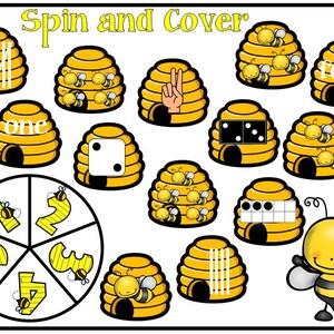 10 Printable Honey Bees Themed Kindergarten Math Center Games and ...