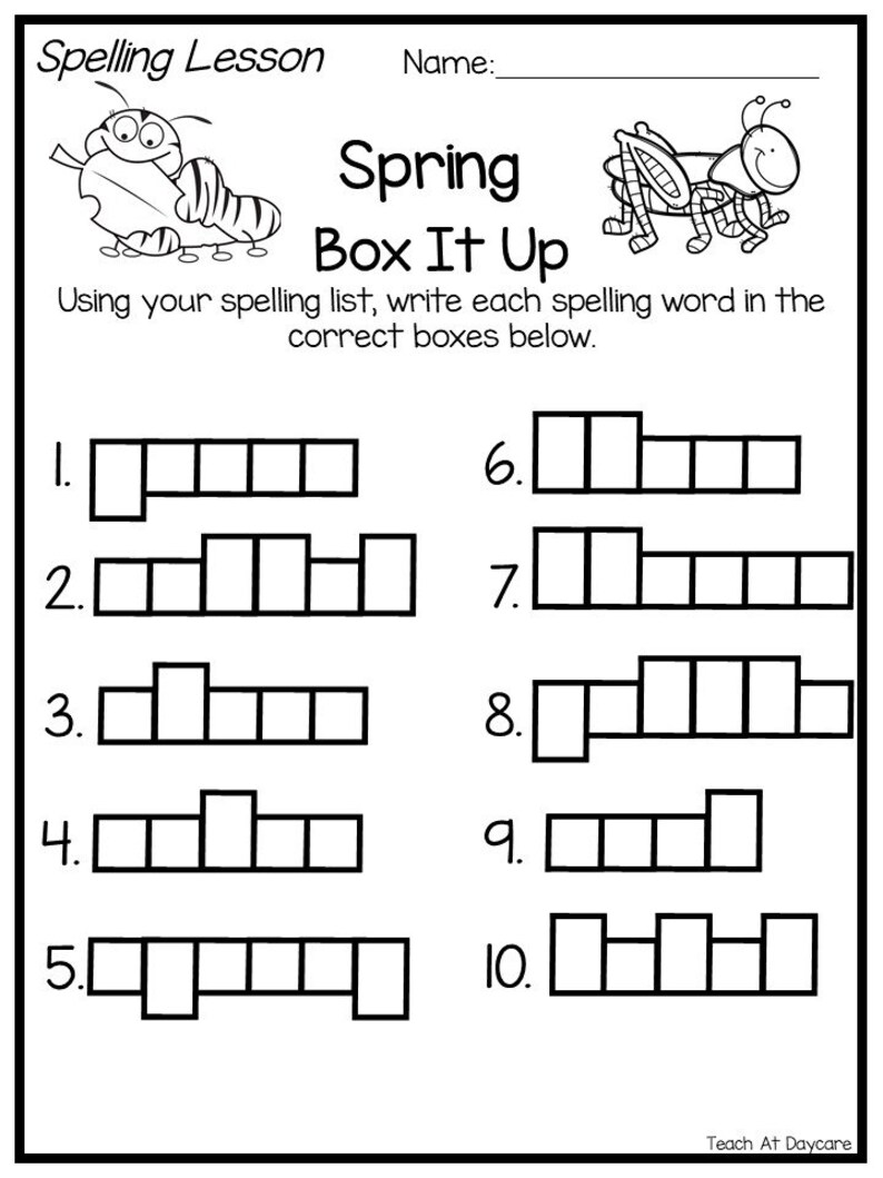 First Grade Spring Themed Words Spelling Activity. Supplemental ...