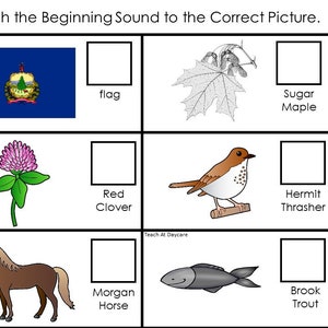 30 Vermont State Symbols Themed Learning Games Download. ZIP File ...
