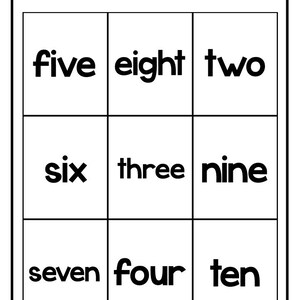 9 Printable Build It Numbers Work Mats. Preschool-kindergarten Numbers ...