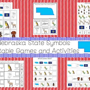 30 Nebraska State Symbols Themed Learning Games Download. ZIP File ...