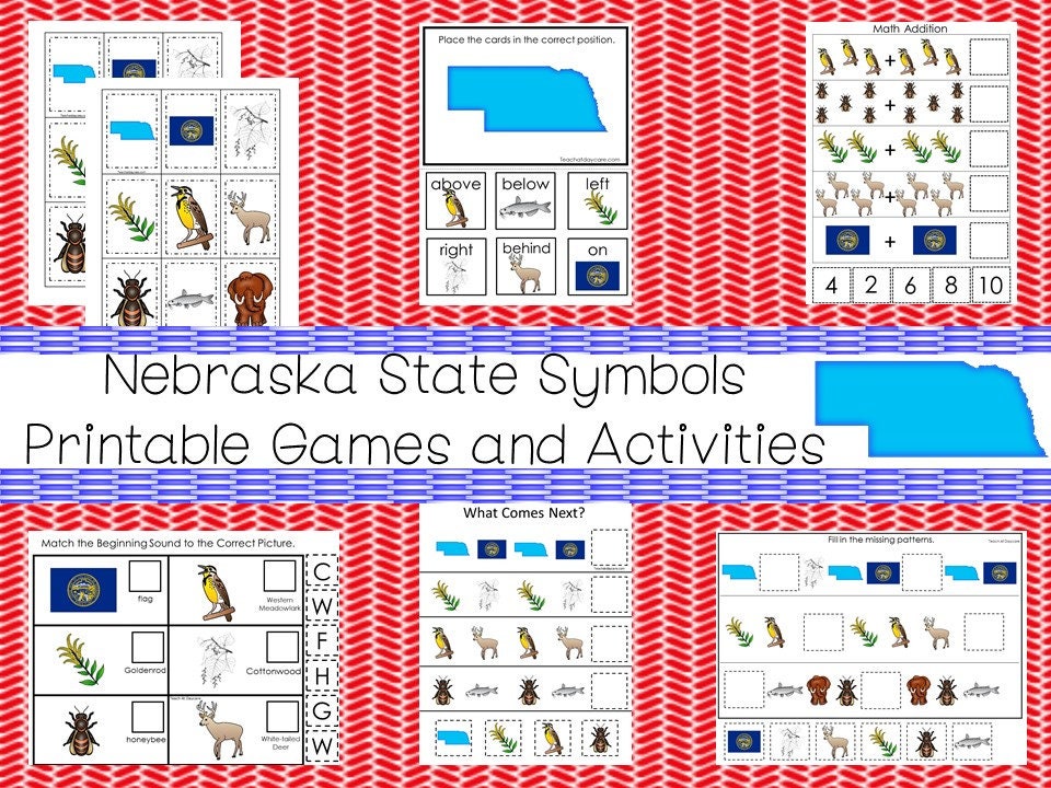 30 Nebraska State Symbols Themed Learning Games Download. ZIP - Etsy UK