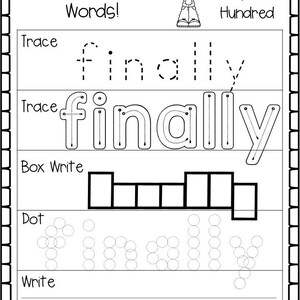 100 Printable Let's Learn Fry 5th Hundred Sight Words Worksheets. 4th ...
