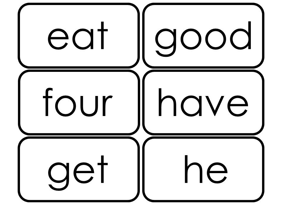 52 Printable Dolch Primer Sight Word Flashcards. Kindergarten Sight ...