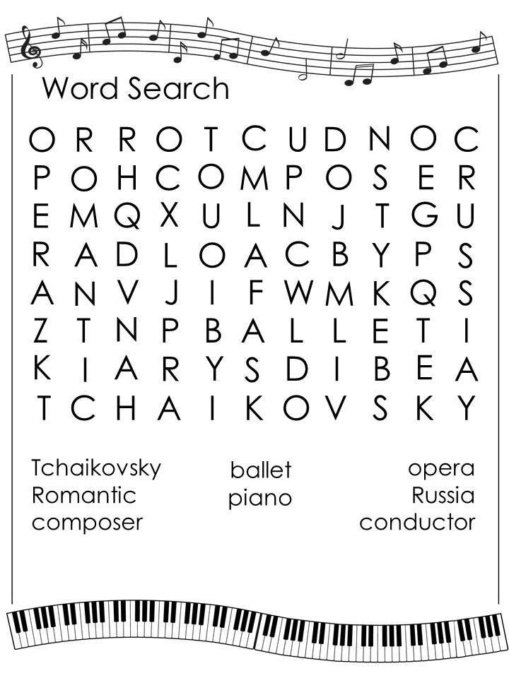 Pyotr Ilyich Tchaikovsky Great Composer Unit. Music | Etsy