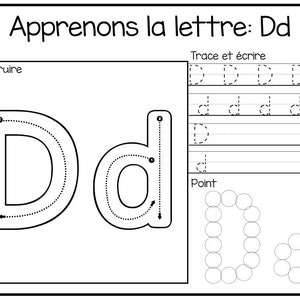 Let's Learn the Letters in French-build, Trace and Write, and Dot ...