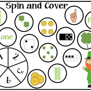 10 Printable St. Patrick's Day Themed Kindergarten Math Center Games ...