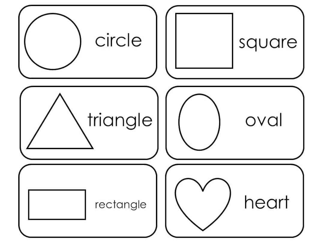 29 Printable 2D and 3D Shapes Flashcards. Preschool-3rd Grade Math. - Etsy