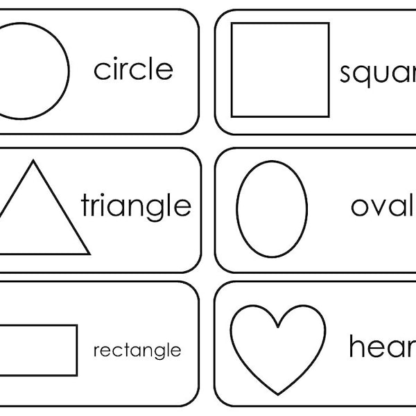 29 Printable 2d and 3d Shapes Flashcards. Preschool 3rd Grade Math. - Etsy