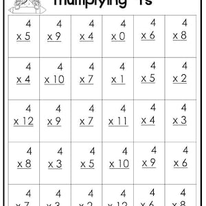 24 Printable Multiplying Practice Worksheets. Numbers 1-12. 1st-4th ...