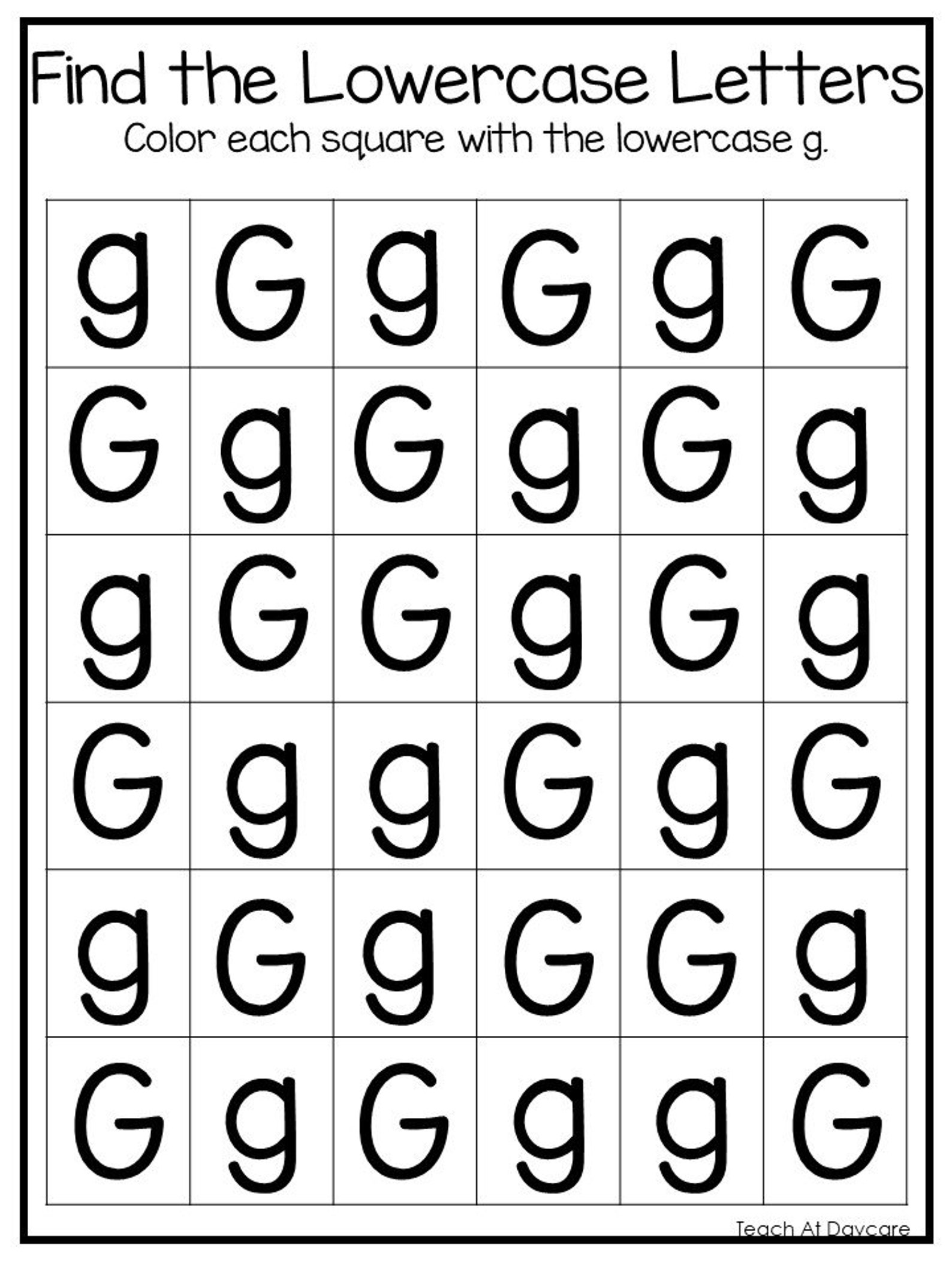 26 Find the Lowercase Letters Worksheets. Preschool-kindergarten ...