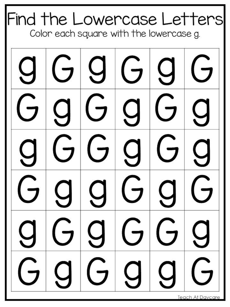 26 Find the Lowercase Letters Worksheets. | Etsy
