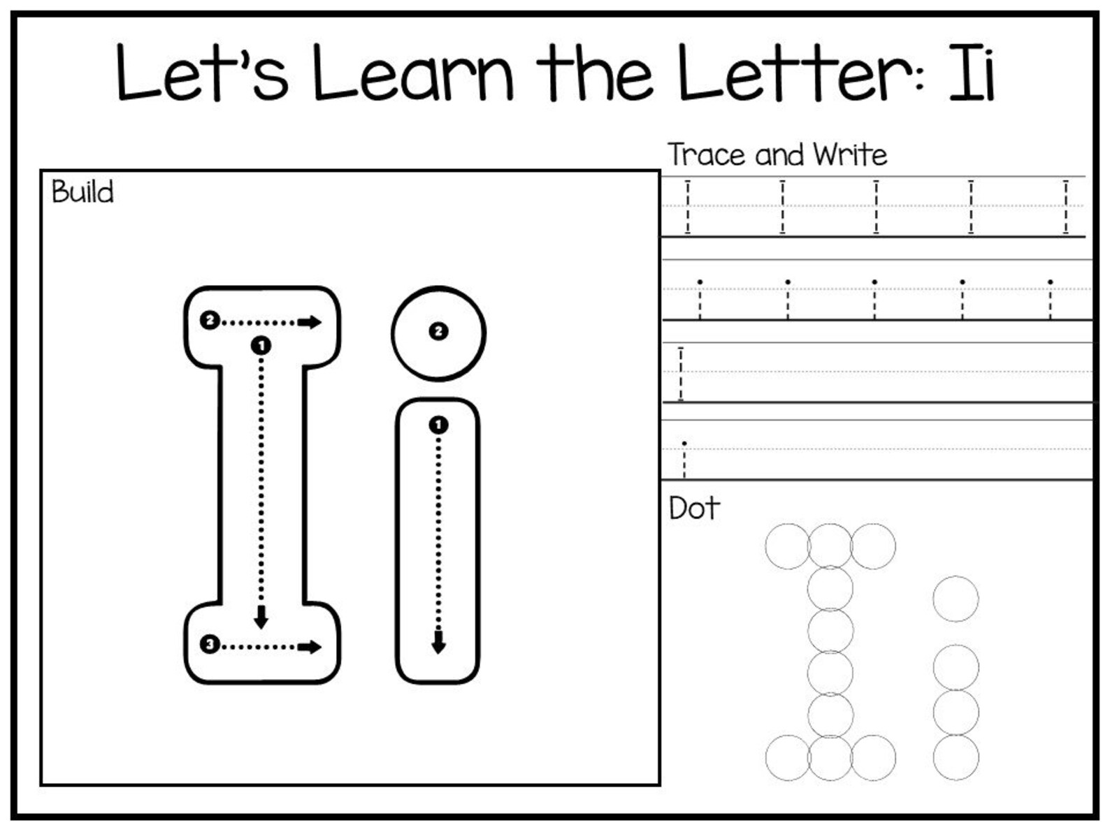 Let's Learn the Letters-build, Trace and Write, and Dot Preschool ...