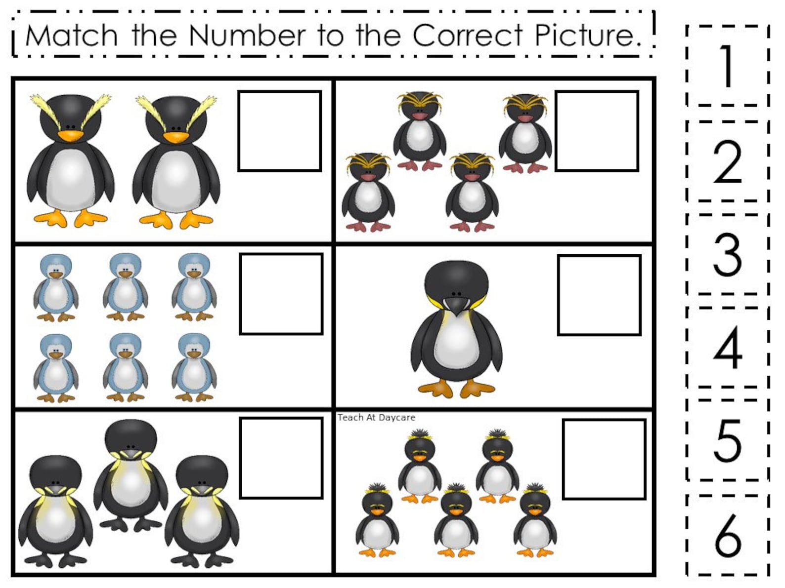 30 Penguins Printable Preschool Educational Games Download. - Etsy