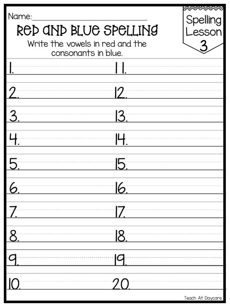 3rd Grade Spelling Curriculum Unit. 38 Weekly Lessons. Prints - Etsy