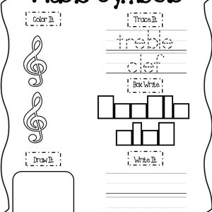 20 Music Notes, Rests, and Symbols Worksheets. Preschool-5th Grade ...