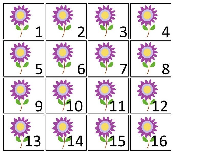 Printable Month Labels and Calendar Squares in a Zip File. | Etsy