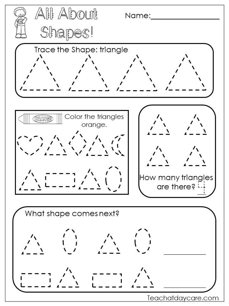 All About Shapes Worksheets. 11 Printable Shapes Worksheets. | Etsy