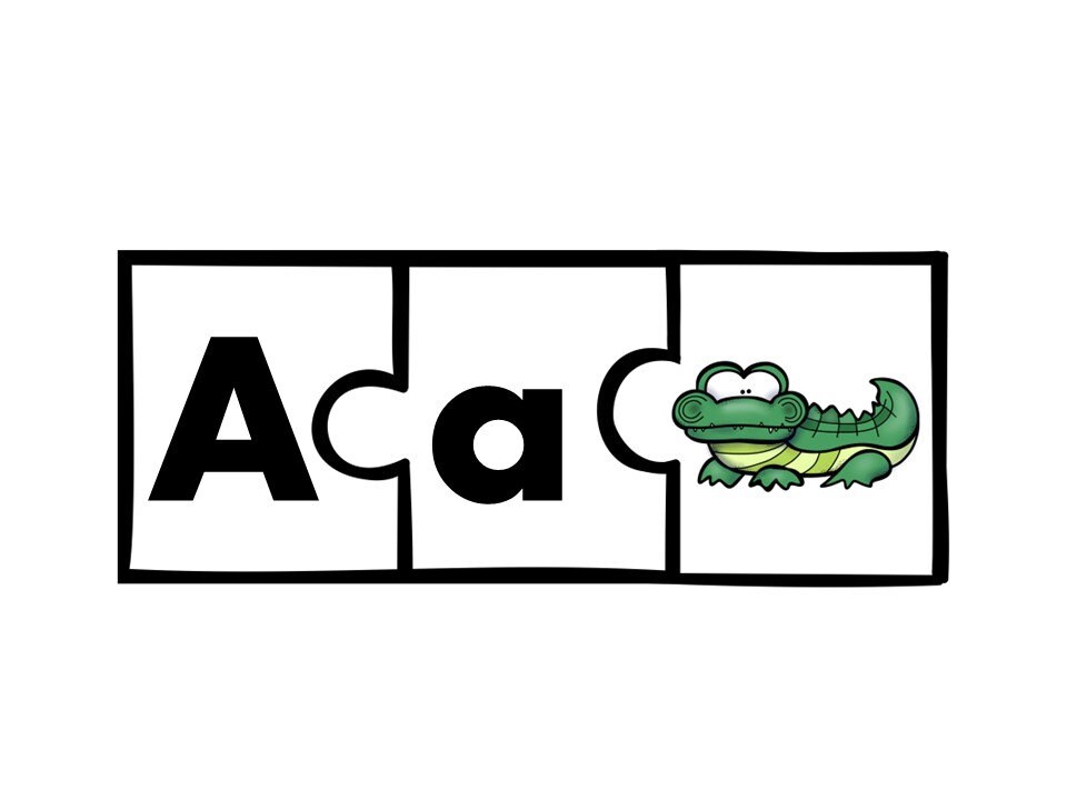 26 Alphabet Phonics Puzzles. Letters A-Z. 8 Color, 8 Black and White ...