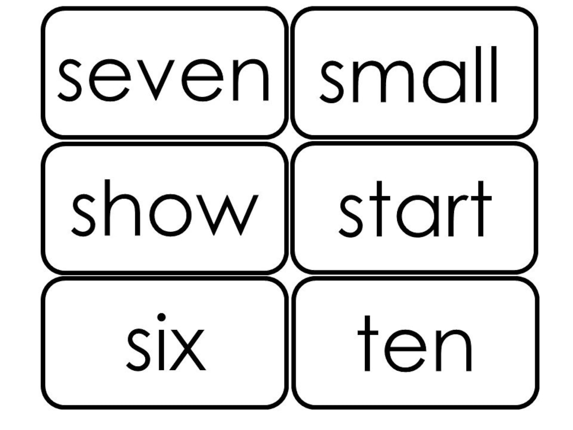 41 Printable Dolch 3rd Grade Sight Word Flashcards. - Etsy