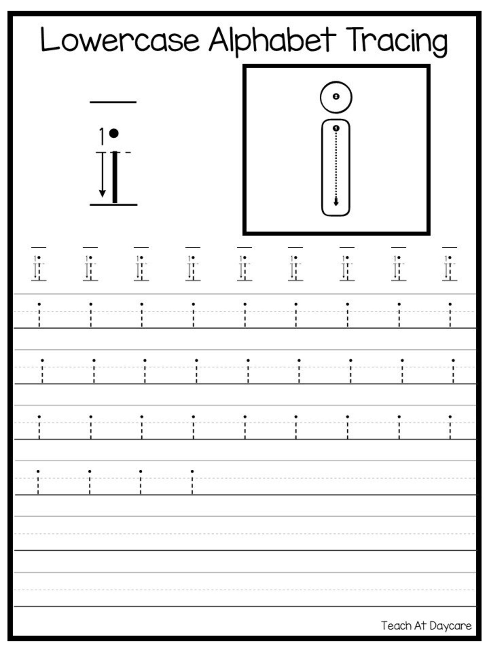 26 Printable Lowercase Alphabet Tracing Worksheets. | Etsy