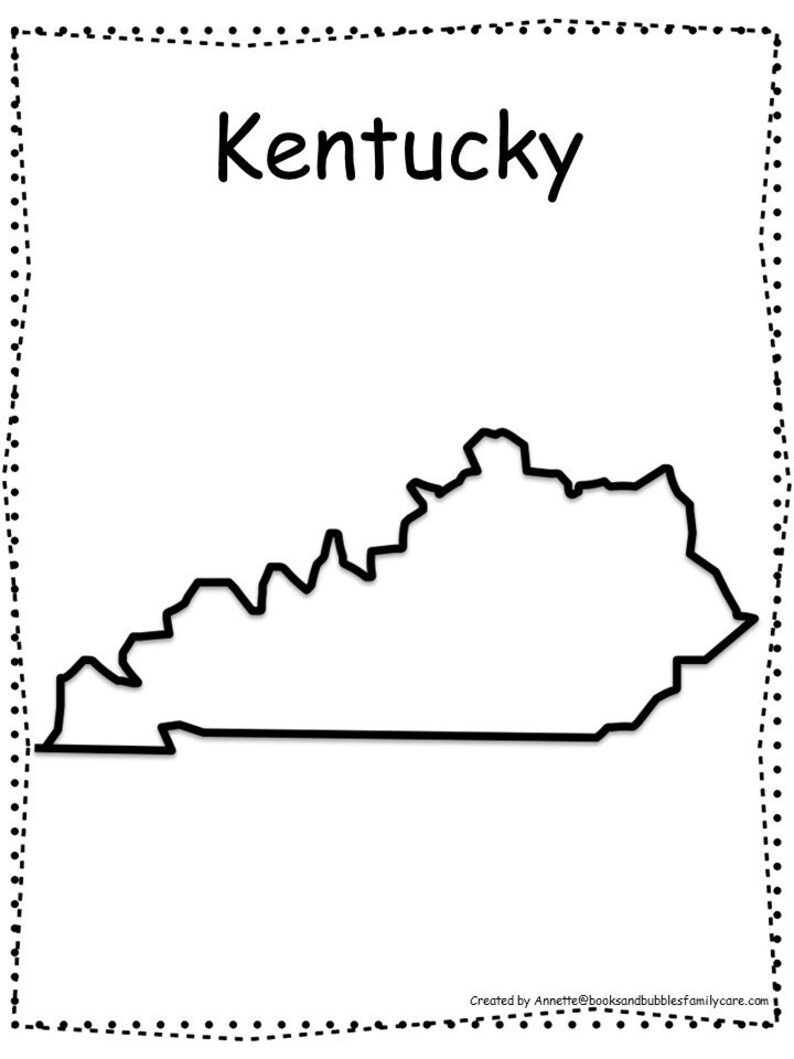 50 State Shape Coloring Geography Worksheets. Preschool Social | Etsy