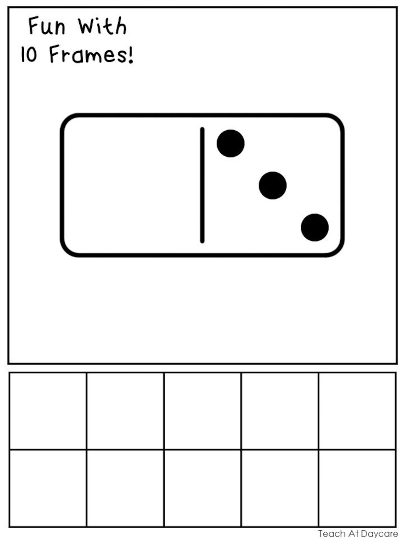 60 Printable Fun With 10 Frames Numbers 1-10 Worksheets. Preschool ...