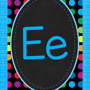 26 Printable Chalkboard Brights Alphabet Posters. 8x10 Classroom ...