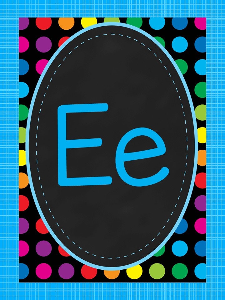 26 Printable Chalkboard Brights Alphabet Posters. 8x10 | Etsy