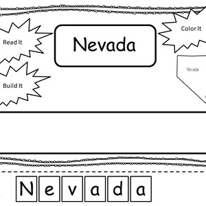 All 50 States Read It, Build It, Color It Learn the States Preschool ...