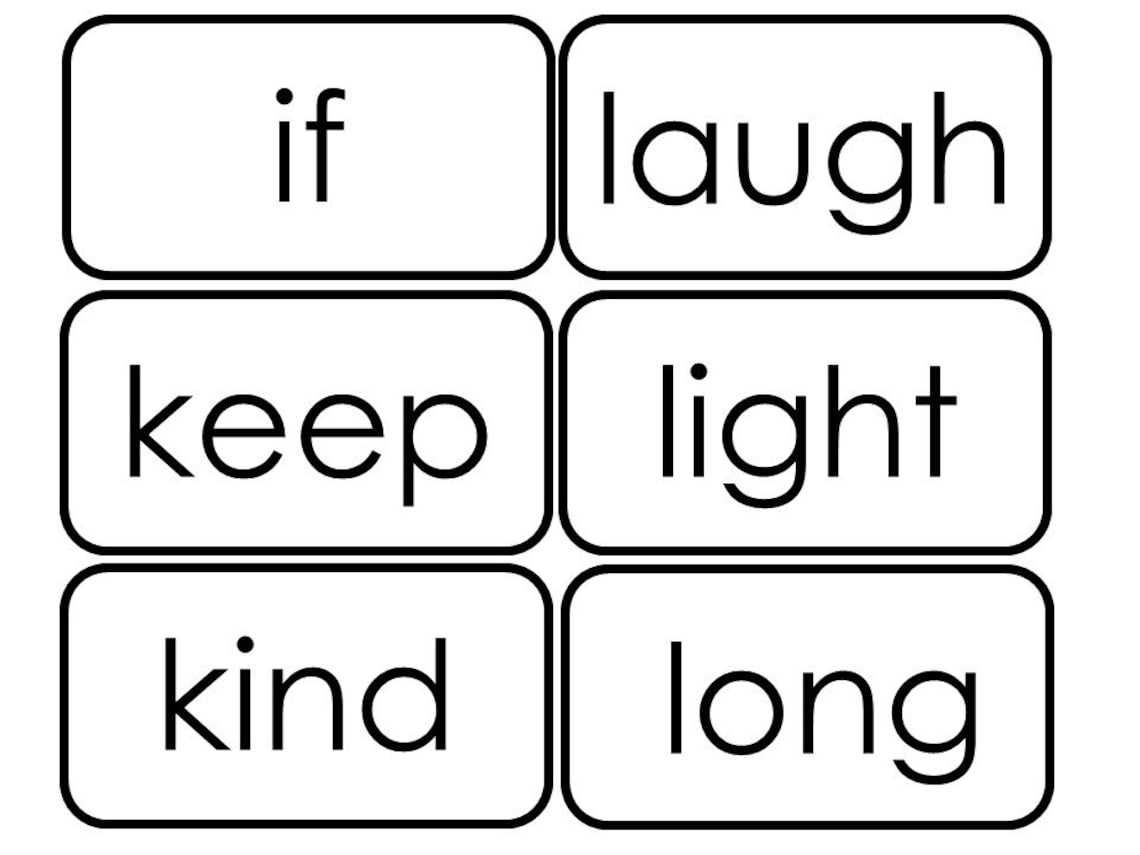 41 Printable Dolch 3rd Grade Sight Word Flashcards. - Etsy