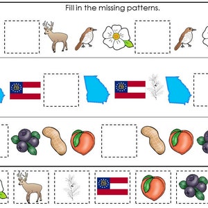 30 Georgia State Symbols Themed Learning Games Download. ZIP File ...