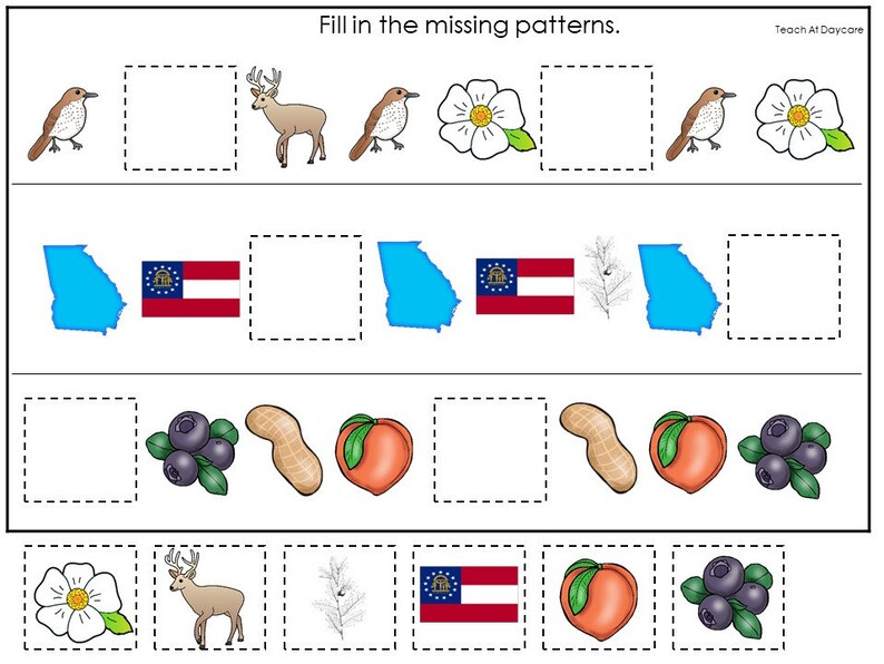 30 Georgia State Symbols Themed Learning Games Download. ZIP | Etsy