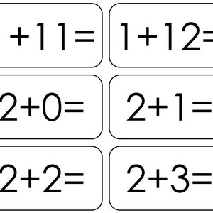 169 Printable Addition Flashcards. Facts 0-12. Preschool Thru 3rd Grade ...