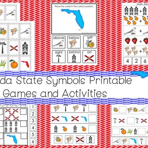 30 Florida State Symbols Themed Learning Games Download. ZIP File ...