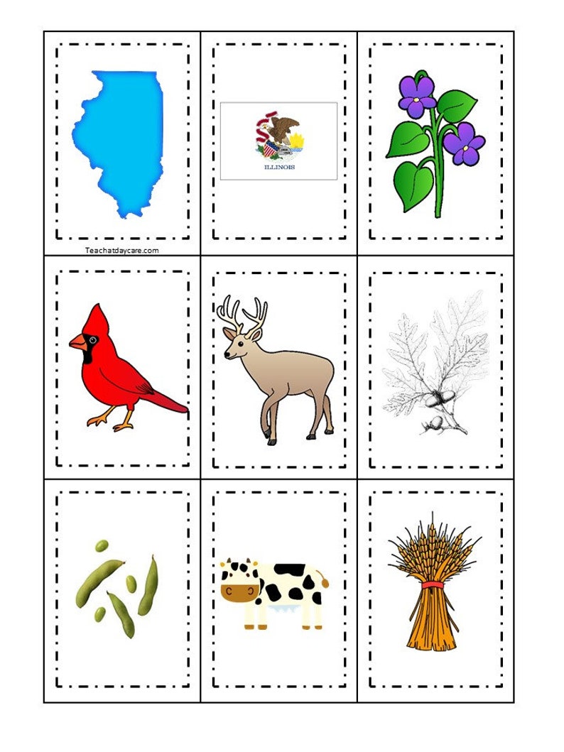 30 Illinois State Symbols Themed Learning Games Download. ZIP | Etsy