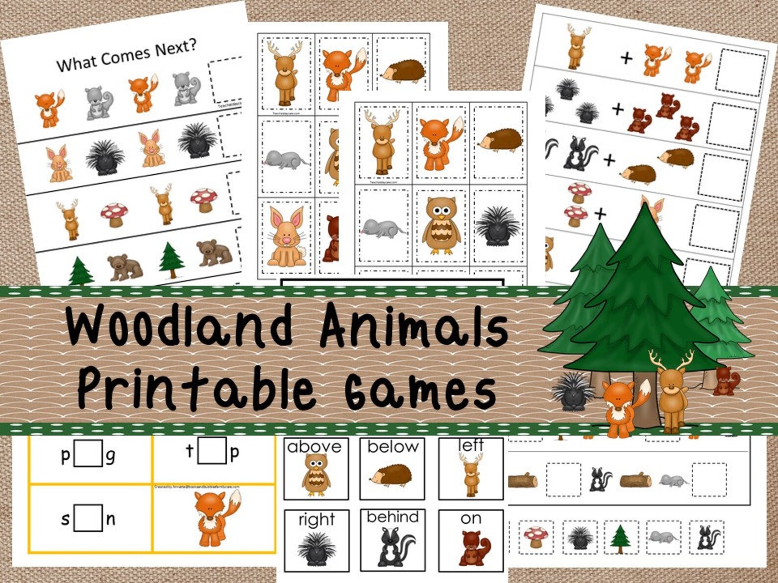 30 Woodland Animals Games Download. Games and Activities in | Etsy