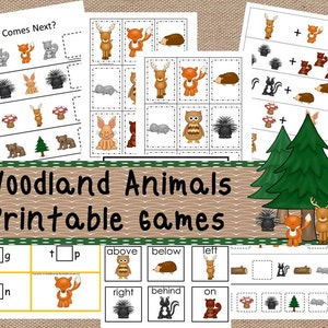 30 Woodland Animals Games Download. Games and Activities in PDF Files ...