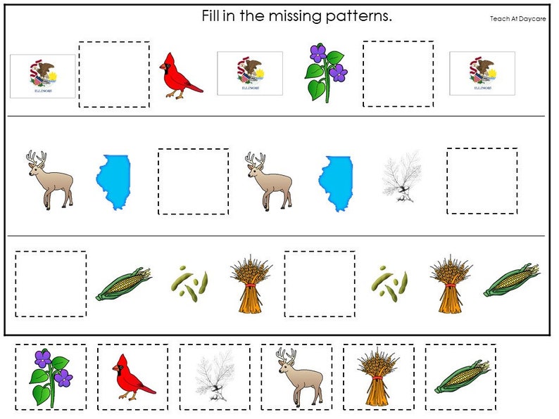 30 Illinois State Symbols Themed Learning Games Download. ZIP | Etsy