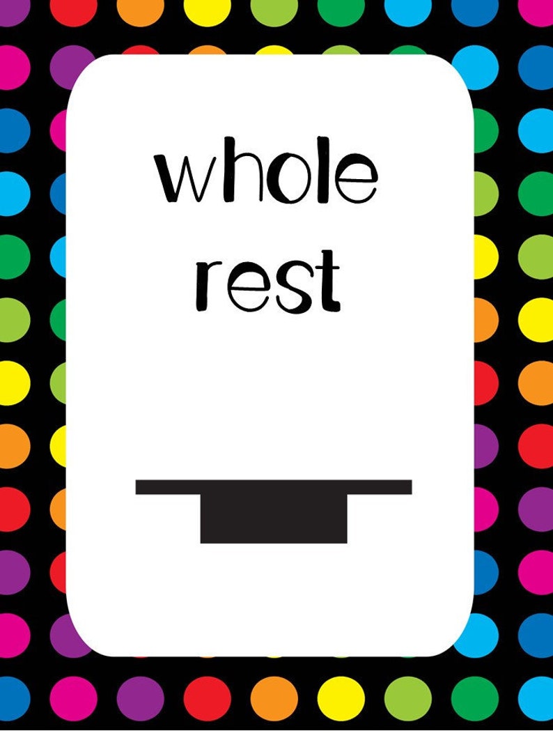 7 Printable Music Rests Posters. Full Page Classroom Wall - Etsy Canada