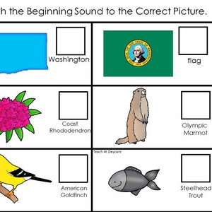 30 Washington State Symbols Themed Learning Games Download. ZIP File ...