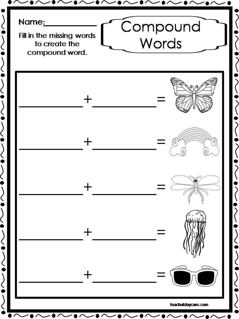 10 Printable Compound Word Worksheets. 1st-2nd Grade ELA | Etsy Hong Kong