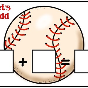 10 Printable Baseball Themed Kindergarten Math Center Games and ...