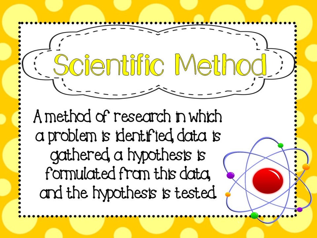 7 Printable Scientific Method Posters. Full Page Classroom Wall Charts ...